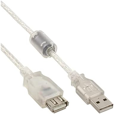 Amazon.com: InLine 34650Q USB 2.0 Extension Cable with Ferrite Core ...