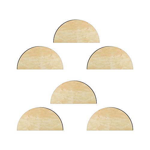 Amazon.com: 6 Pack of 3 inch Half circle shaped cutouts, Half circle ...
