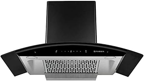 Faber 90 cm 1200 m³/hr Auto-Clean curved glass Kitchen Chimney (HOOD ...
