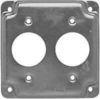 Amazon.com: Hubbell-Raco 807C 4" Square Exposed Work Cover, (2) Single ...