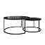Vicco Coffee table set Montreal, Black high gloss, 77 x 77 cm 2 parts ...
