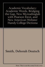Academic Vocabulary: Academic Words, Bridging the Gap, NEW MyReadingLab ...