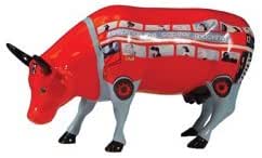 Amazon.com: CowParade Cow Bus (Medium) : Home & Kitchen