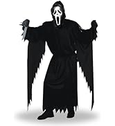 Amazon.com: Crethinkaty Halloween Grim Reaper Costume - 4-Piece Grim ...