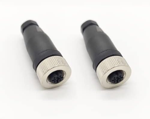 Amazon.com: 2Pcs M12 4 Pin Female Connector, 12mm A Code Industrial ...