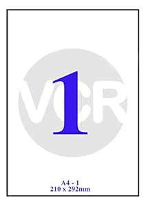 VCR A4 Size White Self Adhesive Label/Sticker for Printer (Inject ...