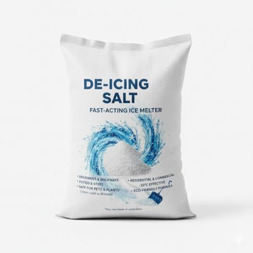 10kg Bag of Grit Rock Salt Deicing | White Grit Rock Salt for Weeds De ...