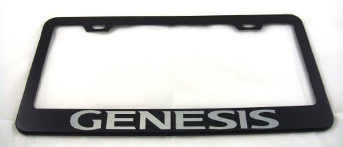 Amazon.com: None Genesis Black License Plate Frame : Automotive