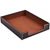 Amazon.com: PU Leather 1-Layer Stackable Office File Document Tray Case ...