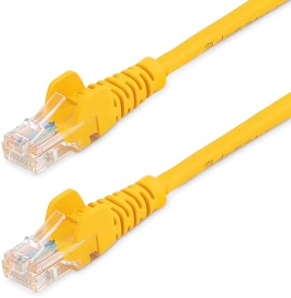 Amazon.com: StarTech.com Cat5e Ethernet Cable - 10 ft - Yellow- Patch ...