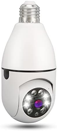 Light Bulb Security Camera,360 Degree Security Cameras Wireless Outdoor ...