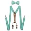 Amazon.com: Doloise Men's Suspenders Bowtie Set Elastic Y Shape Style ...