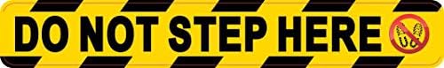 Amazon.com: StickerTalk Do Not Step Here Vinyl Sticker, 7 inches by 1 ...