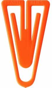 Laurel Plastiklips Pack of Paper Clips 35 mm Polystyrene Plastic Orange ...