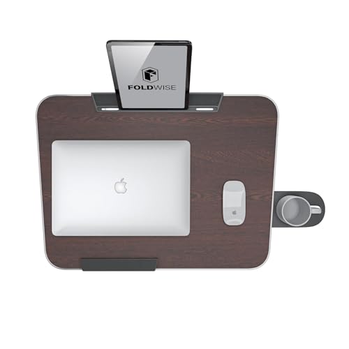 Snapklik.com : FoldWise Foldable Laptop Table - Wooden Height & Angle ...