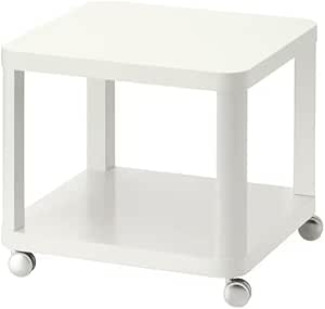 IKEA Tingby Side Table On Casters White 202.959.30 Size 19 5/8x19 5/8 ...