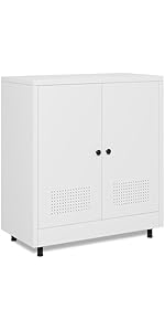 Amazon.com: JINKUR Metal Storage Cabinet with Locking Doors and 2 ...