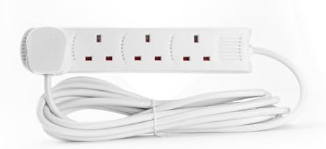 STATUS Multi Plug Extension, 4 Socket Extension Cable, 5m Extension ...