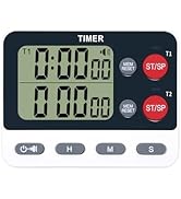 Amazon.com: TPNEG Dual Kitchen Timer Digital - 3 Channel for Cooking ...