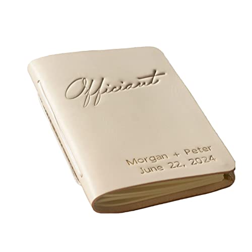 Amazon.com: Officiant Personalized book leather, custom Officiant ...