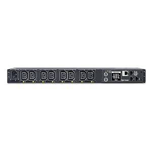 CyberPower PDU41004 Switched PDU, 100-240V/12A, (Derated to 12A UL /10A CE), 8 Outlets (C13 ...