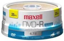 Amazon.com: DVD-R 4.7GB 120-Minute Up To 16x 25-Pack Spindle-MAXDVD-R ...