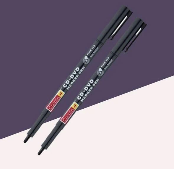 Camlin CD Dvd Marker Pen Black Fine Point Type 7289016 - (Pack of 50 ...