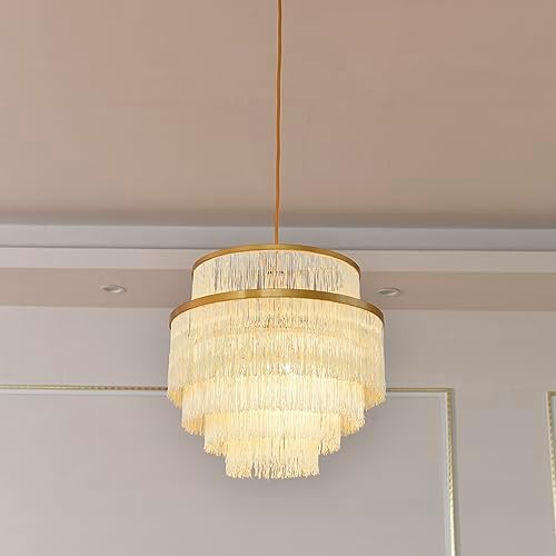 Fringe Chandelier Handmade Nursery Light Fixture Boho Ceiling Light ...
