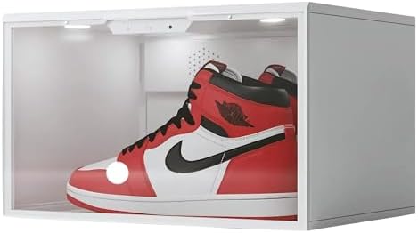 LED Shoe Organizer - Stackable Sneaker Storage Organizer with Voice ...