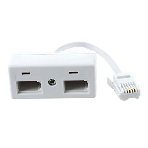 3NH® 5X(BT 1 Male to 2 Female Plug Socket Telephone Cable Adapter S4K2 ...