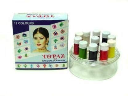 Topaz Liquid Kumkum Bindi 11 Color | For Girls And Women : Amazon.in ...