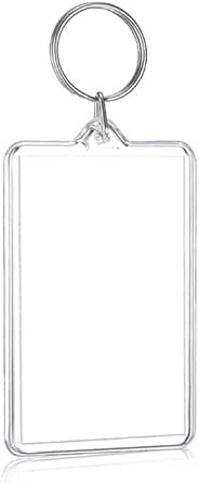 Amazon.com: Jowxsx Clear Plastic Picture Frame Keychain Rectangle ...