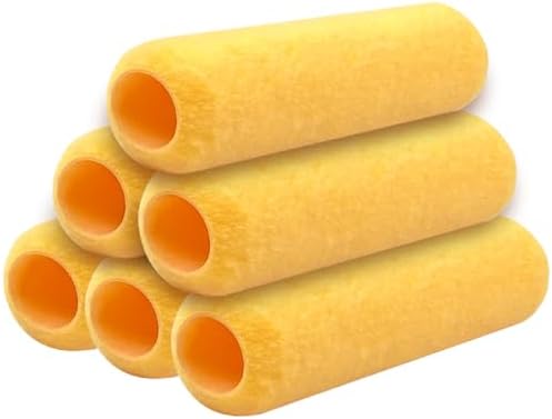 Great Andrew 6 PCS Paint Roller Covers 9 Inch, 3/8" Nap Paint Roller ...