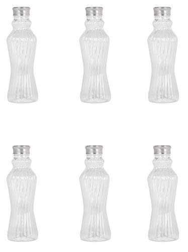 Oxaro Eline 1000ml Fridge Water Bottle, Set of 6 (Clear) : Amazon.in ...