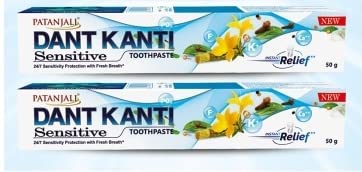 Buy Patanjali Dant Kanti Sensitive Toothpaste(50gm) - Pack of 2 Online ...