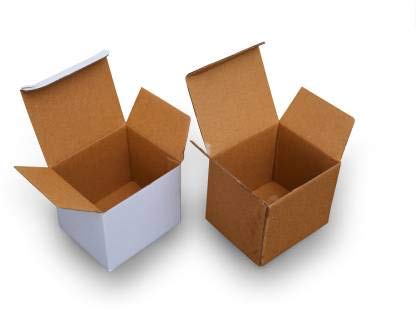 Varda Packaging 3 Ply 6.5x4x3 Inches Corrugated Boxes Pack of 50 White ...