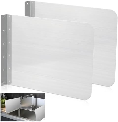 Amazon.com: 2 Pcs Stainless Steel Side Splash Guard for Sink, Wall ...