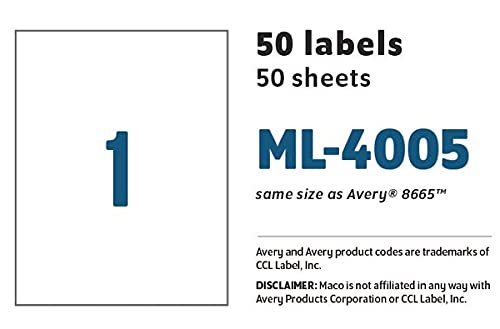 Snapklik.com : MACO Full Sheet Clear Matte Printable Labels - Laser/Ink ...