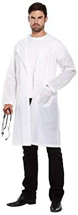 HENBRANDT Adult’s Doctor Coat Fancy Dress White Lab Coat Dr Dentist ...