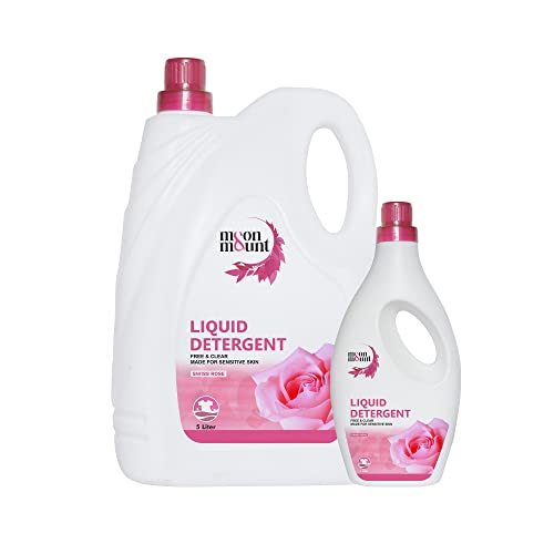 Moon and Mount Liquid Detergent 5+1 Liter | Laundry Liquid for Fabric ...