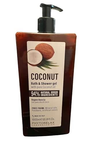 Amazon.com: Phytorelax Coconut Bath and Shower Gel. Pure Coconut Oil ...