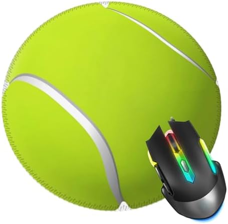 Amazon.com: Tennis Ball Mouse Pad, Mouse Pads for Desk, Stitched Edge ...