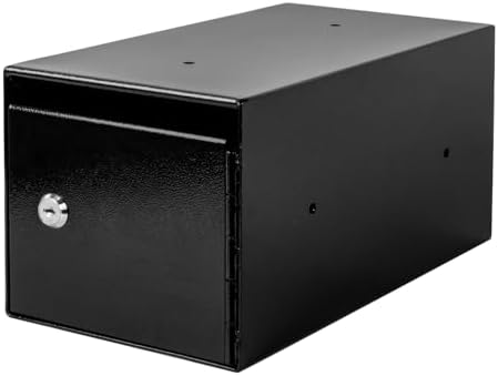 EIENHOSHI Steel Cash Drop Box, Money Safe Box with Tamper-Proof Slot ...