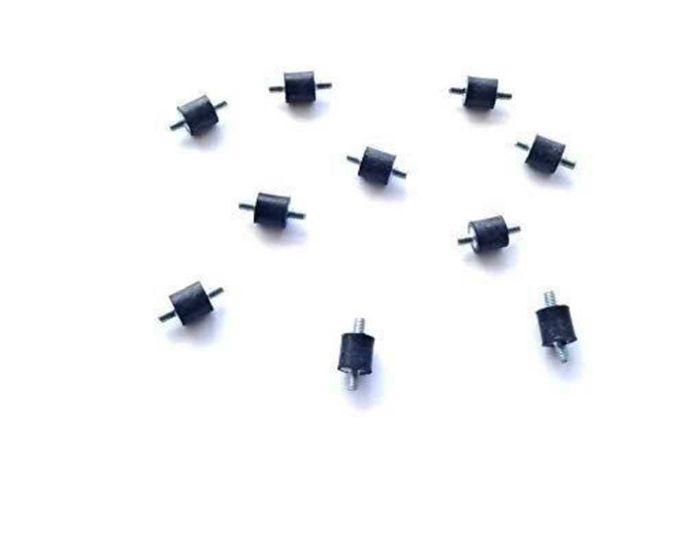 Pack of 10 Rubber Vibration Isolator Mounts - 7/16" Diameter x 1/2 ...