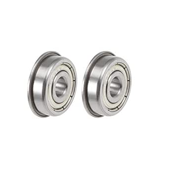 uxcell F625ZZ Flange Ball Bearing 5x16x5mm Chrome Steel Bearings 2pcs ...