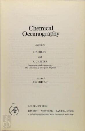 Amazon.com: Chemical Oceanography: 9780125886079: Riley, John P.: Books