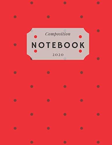 Composition Notebook Red & Dots: College Ruled Blank Lined Cute ...