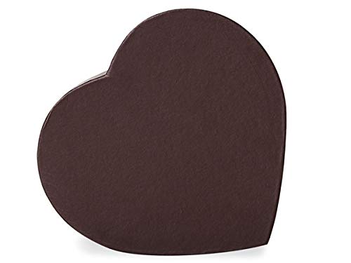 Amazon.com : Rigid 2 Pc Heart Candy Boxes - Chocolate Large Matte Heart ...