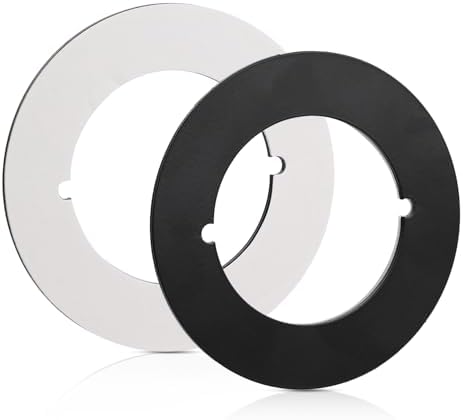 2pcs Scar Plates for Door Knob, Black Round Steel Door Lock Handle ...