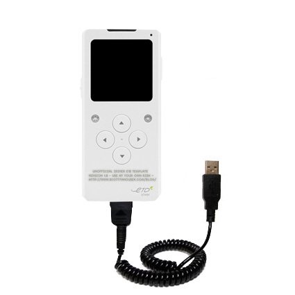 USB Coiled Data and Charge Cable compatible with iRiver E10 with ...